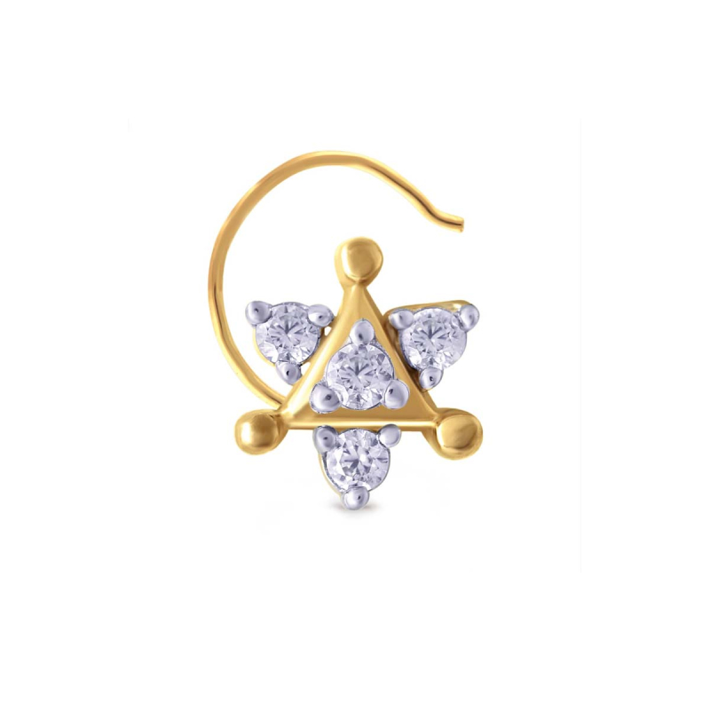 Triangle Diamond Nose Pin at Rs 9,862 / Piece in Gaya | Khazana Jewellers