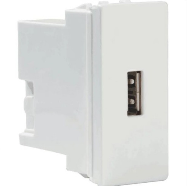 White Infinity Modular Usb Charger Socket at Rs 50 / Piece in Pune ...