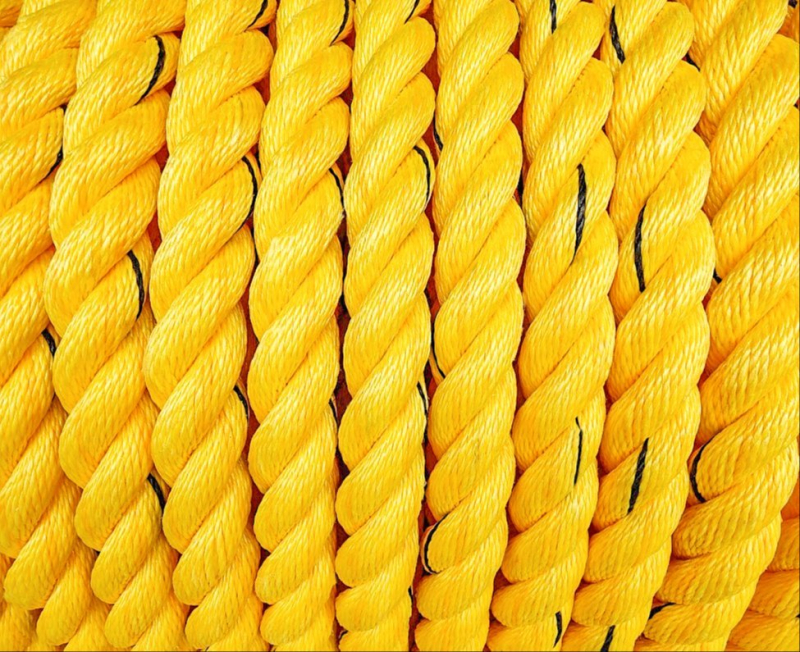 Yellow Nylon PP Shipping Rope, for Industrial, Rescue Operation, Marine ...