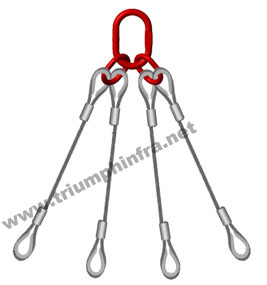 Four Legged Wire Rope Sling, Pattern : Plain, Length : 10-15mtr at Rs 1,000 / Piece in Maharashtra