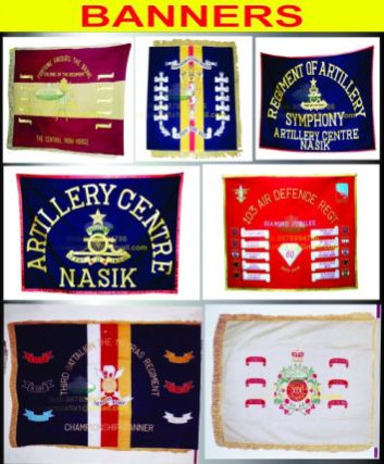 Cotton T-flag Embroidery Banner, Technics : Machine Made, Hand Made ...