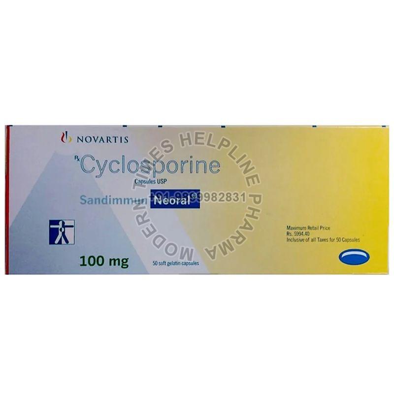 Neoral 100mg Capsule, for Personal, Grade Standard : medicine at Rs 540 ...