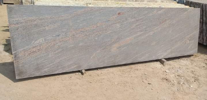 Rectangular Polished Ocean White Granite Slab, For Kitchen, Feature ...