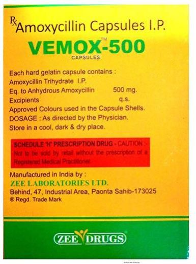 Vemox 500mg Capsules, Medicine Type : Allopathic at Best Price in ...