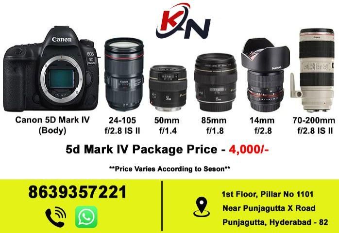 KN DSLR CAMERA FOR RENT in Hyderabad - Service Provider of kn dslr ...