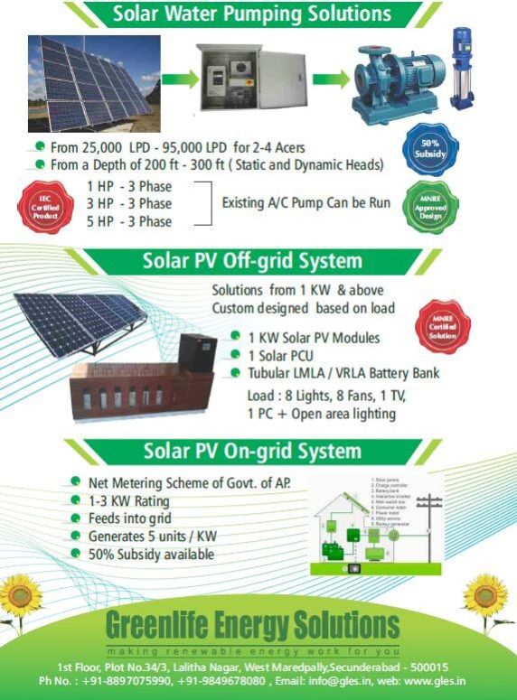 Green Life Energy Solutions in Hyderabad - Exporter of Solar Water ...