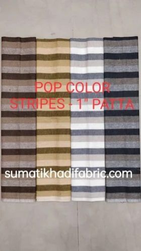 Multicolor Khadi Patta Fabric, For Textile Industy, Technics : Machine ...