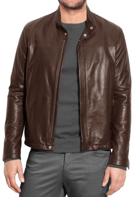 Plain Full Sleeves Men Biker Leather Jacket, Gender : Male at Rs 2000 ...