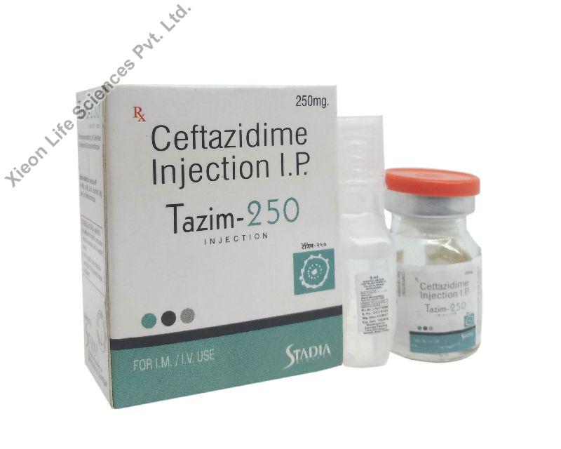 Tazim-250 Injection, Form : Liquid, Packaging Type : Glass Bottles at ...