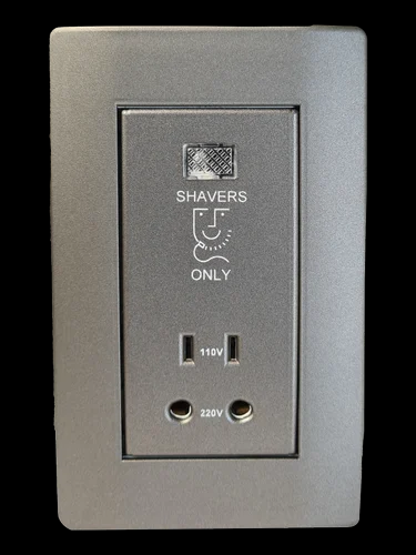 Grey Toyama Single Phase 50Hz Shaver Socket, for Bathroom, Voltage ...
