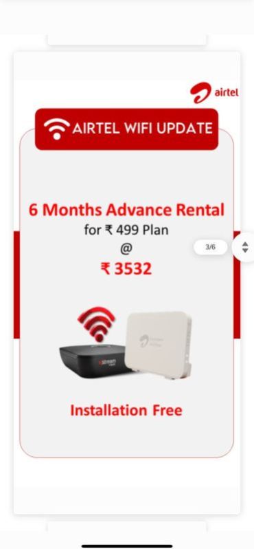 40 Mbps 6 Month Airtel Broadband New Connection at Rs 499 in Pune - ID: 7637649