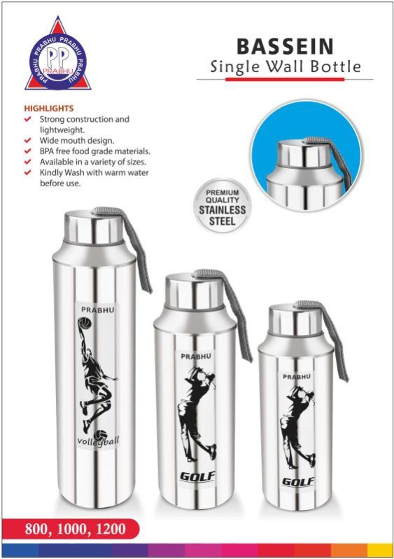 800 Ml Bassein 1200 Single Wall Bottle at Rs 74 in vasai - ID: 7654506
