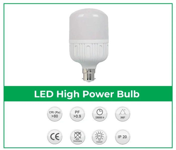 LED High Power Bulb, Input Voltage : AC220-240V, 50/60Hz at Rs 155 in ...