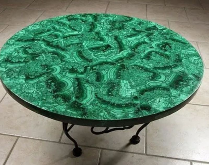 Polished Gemstone Malachite Table Top, Color : Green at Rs 3500 in ...