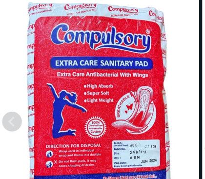 Compulsory Cotton Sanitary Napkin Pad Packet, Color : White Pink Xl/xxl ...