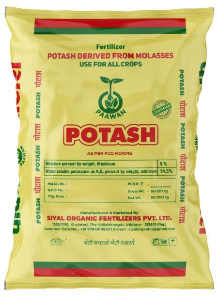 Paawan Potash Fertilizer, for Agriculture, Packaging Type : Plastic Bag ...