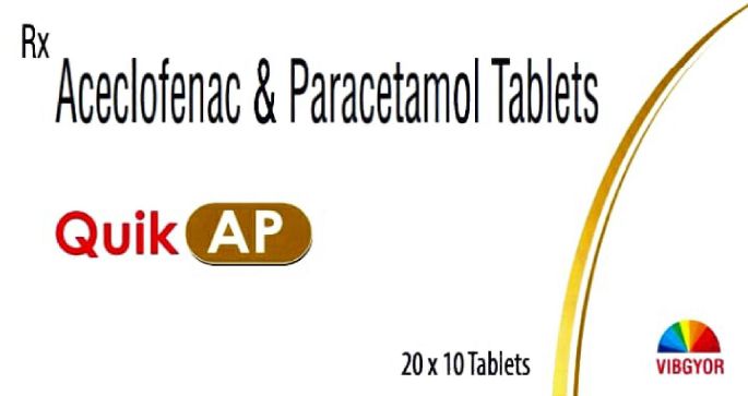 Quik AP Aceclofenac & Paracetamol Tablets, Grade : Medicine Grade ...