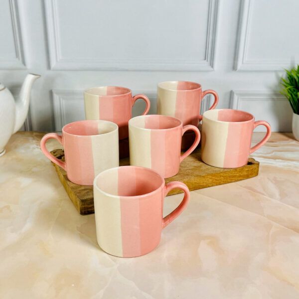 Flamingo Pink Tri Color Ceramic Tea Cups at Best Price in Gautam Buddha ...