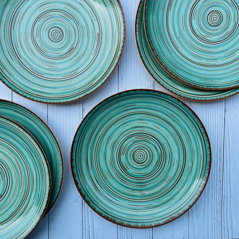 Iris Turquoise Ceramic Dinner Plates Set at Best Price in Gautam Buddha ...