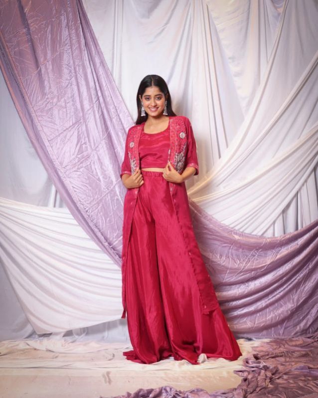 Pearl Thread Work Palazzo Set, Technics : Machine Made at Rs 13000 in ...