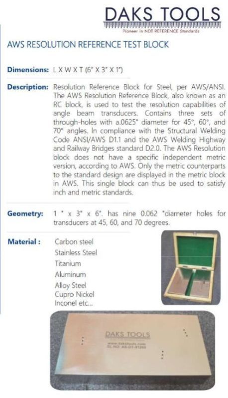 Aws Resolution Reference Test Block at Rs 2000 in Chennai - ID: 7622397