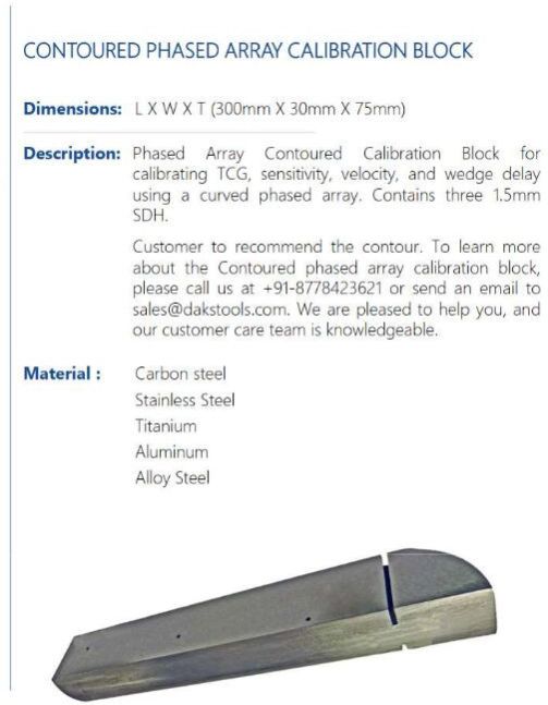Contoured Phased Array Calibration Block at Rs 2000 in Chennai - ID ...