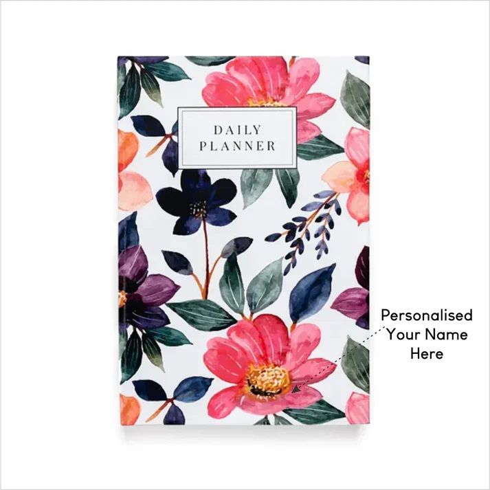 Floral Undated Daily Planner Diary A5 Size Hardcover Planner. at Rs ...