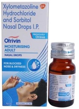 Otrivin Moisturising Adult Nasal Drops, Packaging Size : 10 Ml For ...