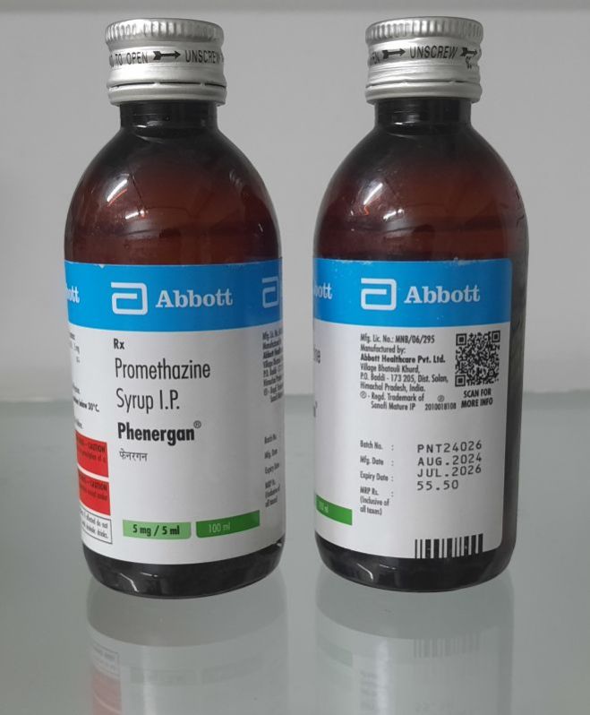 Promethazine Syrup, Packaging Type : Bottle, Purity : 99 % For Allergy ...