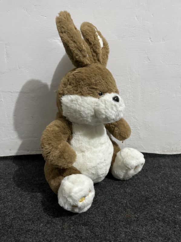 Fur Huggable Bunny Soft Toy, Color : Brown, White For Kid Playing at Rs ...