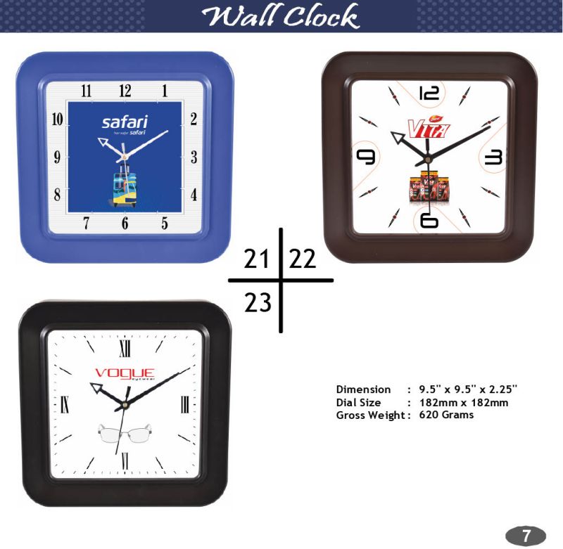 Ah Glass Wall Clock, Color : Multicolor, Packaging Type : Thermocol Box ...