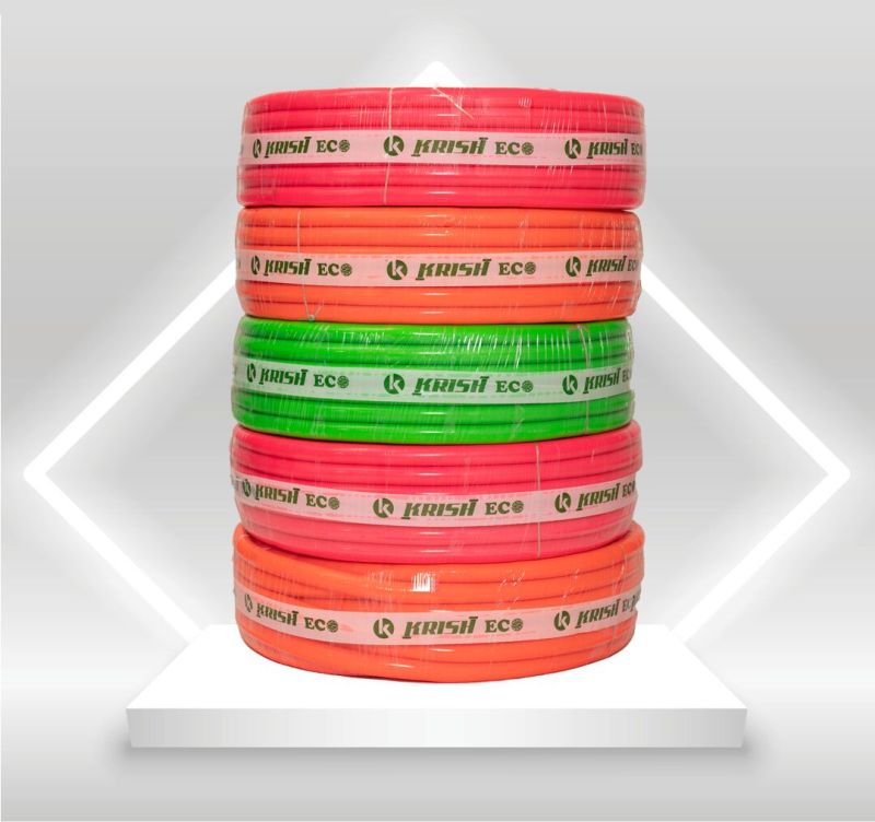 Krish Multicolor Plain PVC Garden Pipe, Packaging Type : Roll For ...