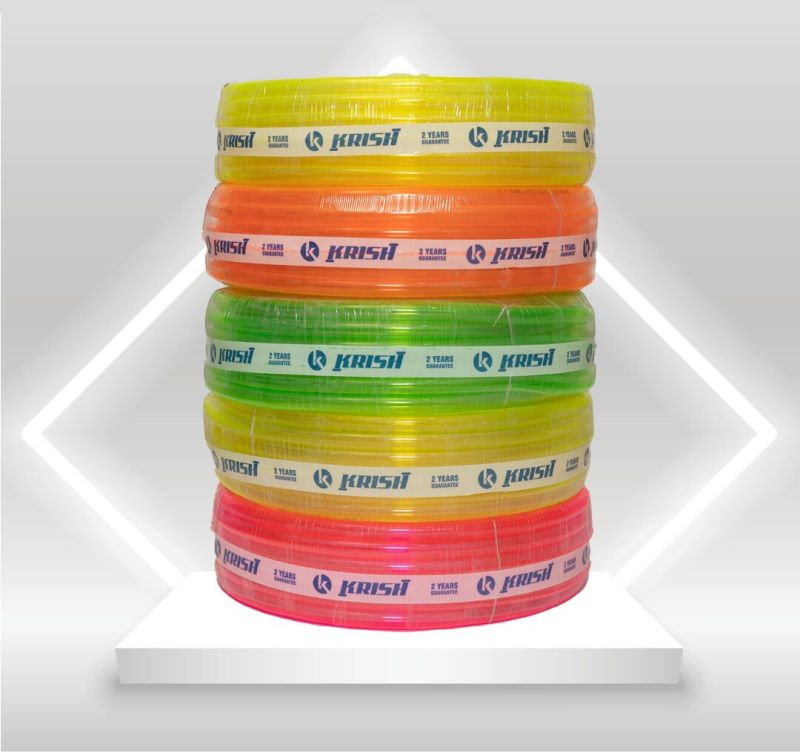 Krish Multicolor Transparent PVC Garden Pipe, Packaging Type : Roll For ...