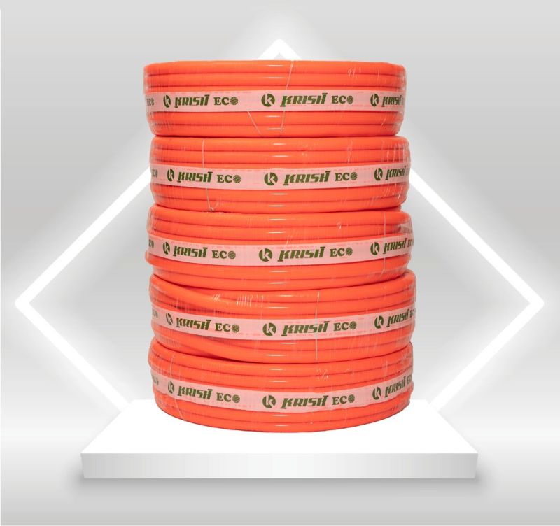 Krish Orange Plain PVC Garden Pipe, Packaging Type : Roll For Gardening ...