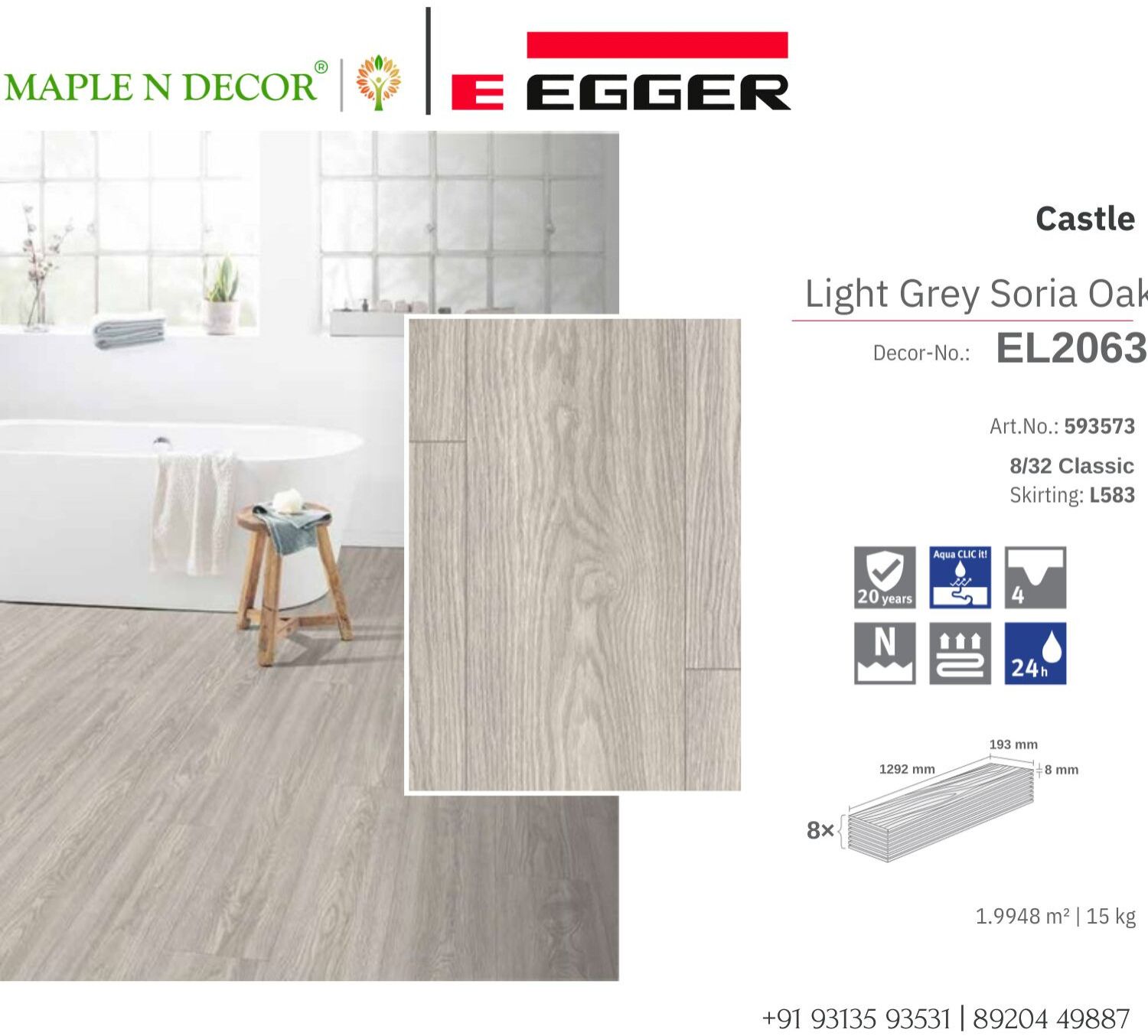 Egger Wood Flooring Castle, Color : Brown at Rs 140 in Delhi - ID: 8485770