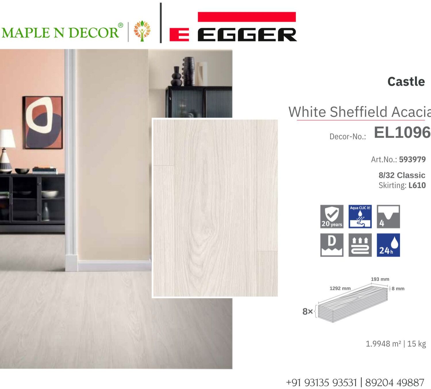 Egger Wood Flooring Castle, Color : Brown at Rs 140 in Delhi - ID: 8485770
