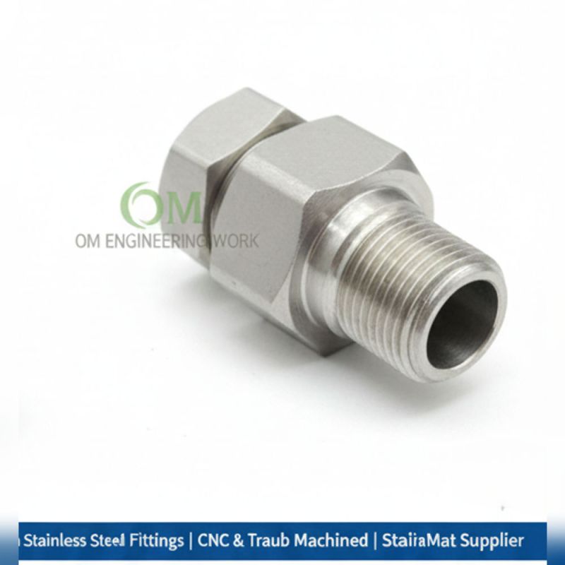 Male Fine Finish 3inch SS Hex Connector, Brand Name : Omeprecisions at ...