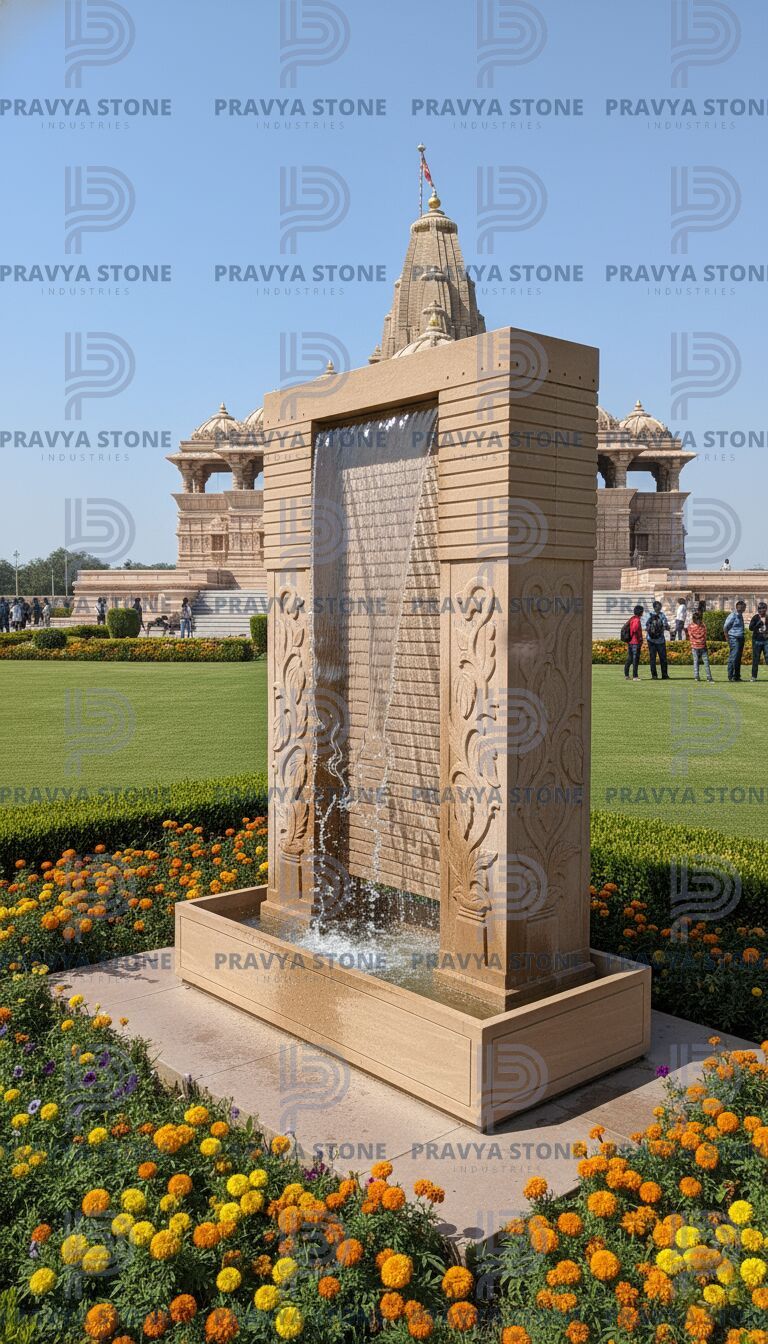 Stone Free Standing Water Fountain, Shape : Vertical at Best Price in ...