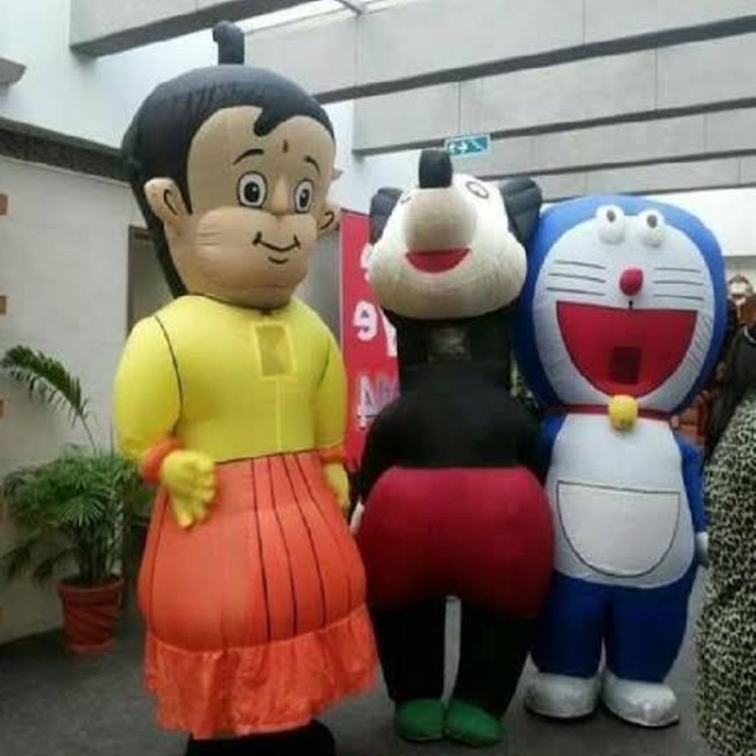 Nylon Inflatable Walking Cartoon Character, Color : Multicolor at Best ...