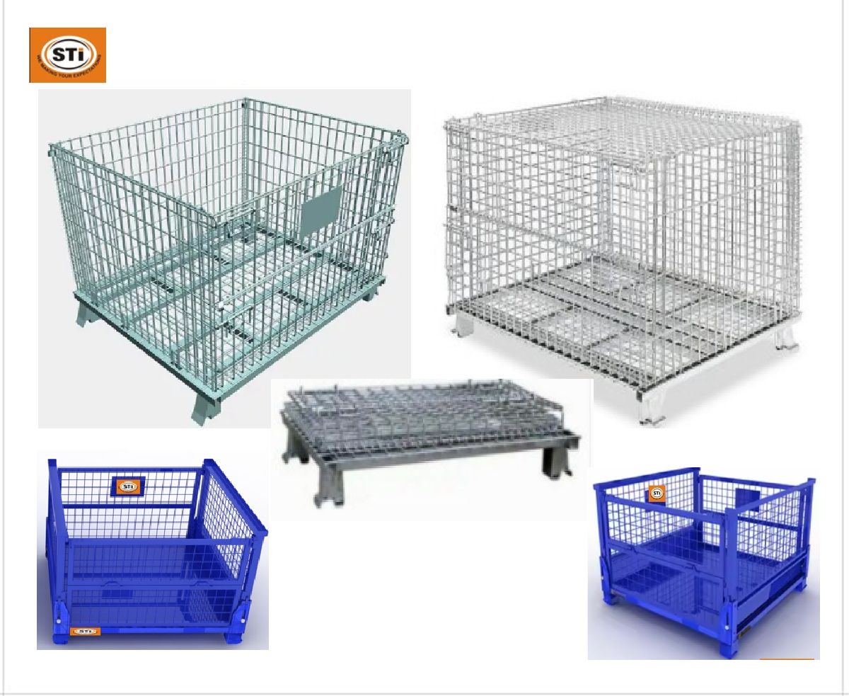 Galvanized Steel Wire Mesh Pallet Cage, Color : Customized 5-10mm at Rs ...