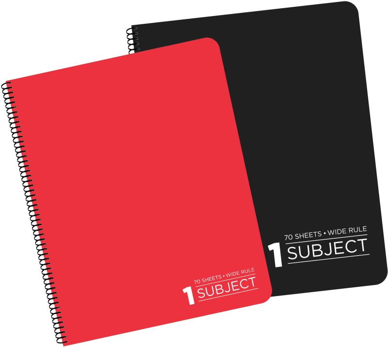 TELES Plain Printed 1 Subject Spiral Writing Notebook 8x7Inch for Home ...