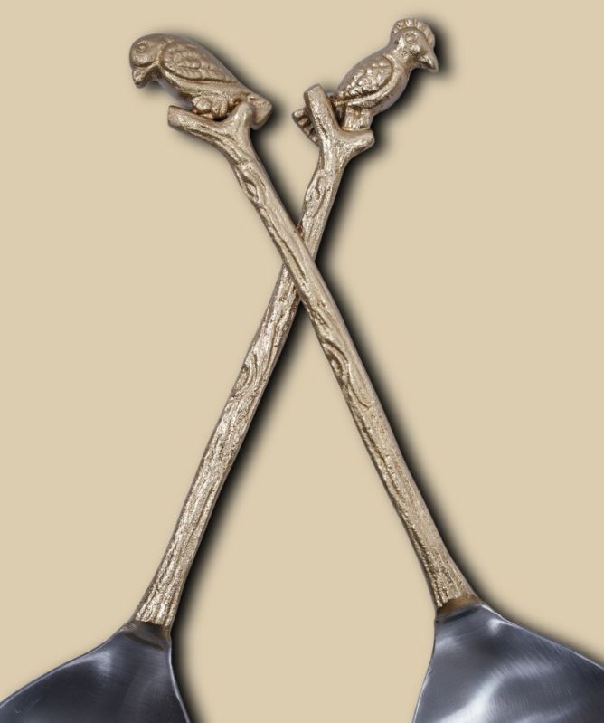 Stainless Steel Bird Design Spoon and Fork Server Set at Rs 2800 in ...
