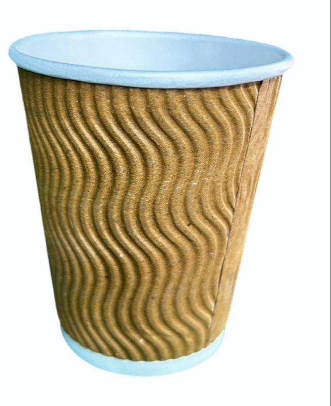 Greenleaf Tableware 300ml Brown Ripple Paper Cup, Shape : Round at Rs 1 ...