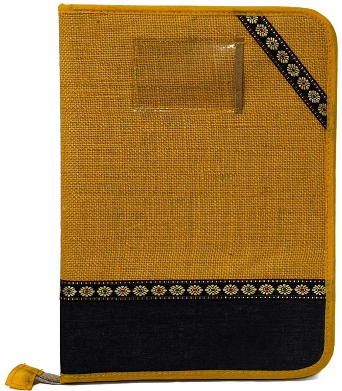 Floral Printed Jute File Folder, Color : Light Brown Black A/4 at Rs 94 in Delhi