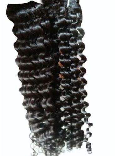 22 Inch Curly Side Patches Hair, Color : Black for Parlour, Personal at ...