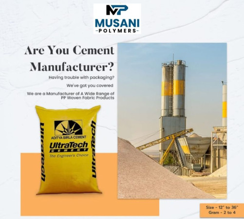 MUSANI POLYMERS HDPE PP Woven Cement Bag, Color : Green at Rs 100 in ...