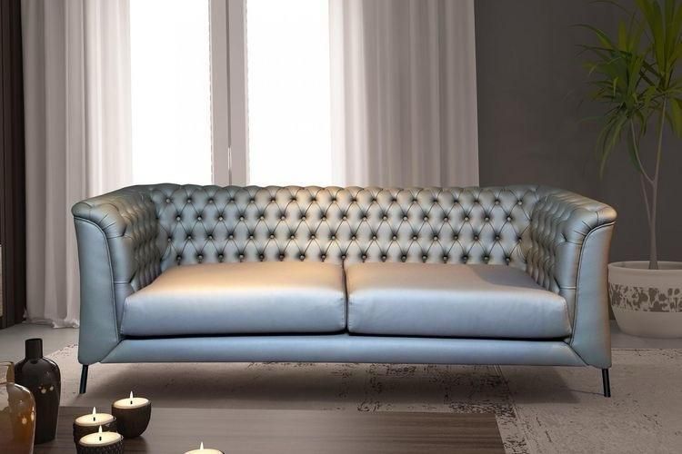 Luxury Two Seater Rexin Sofa, Primary Color : Silver at Rs 3200 in ...