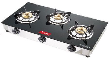 3 Burner Yashika SS Glass Cook Top Gas Stove at Rs 5999 in Faridabad ...