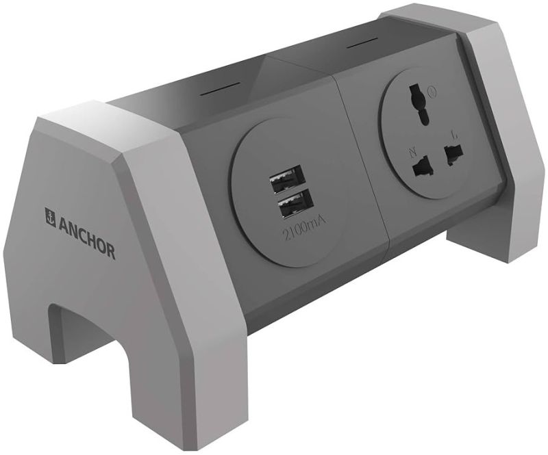 Anchor 5-in-1 Multi-Socket with USB Ports for Offices Modern Homes at ...